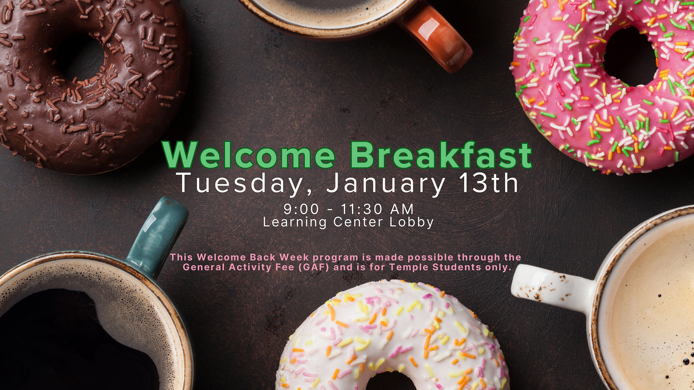 Ambler Campus: Welcome Back Week — Welcome Breakfast | Temple Now